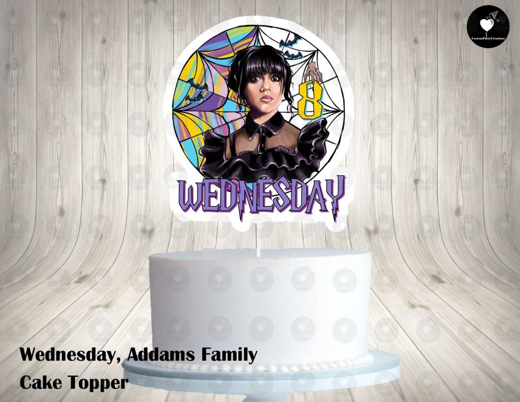 Wednesday Addams Family and Me Cake Topper 4 - Custom Party Creations